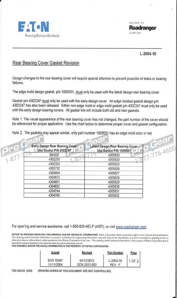 K2262 EATON FULLER REAR TRANSMISSION SEAL, REPLACES K2256 SEAL | eBay