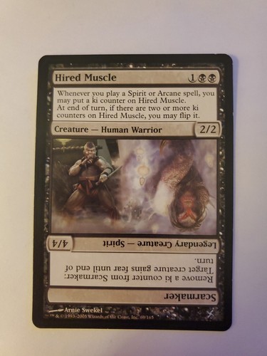 MTG Magic The Gathering Card Hired Muscle Creature Human Warrior ...