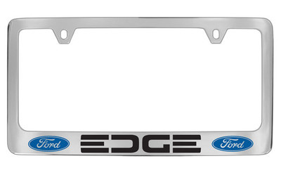 Ford Edge 2012-16 Chrome Plated Brass Metal License Plate Frame Holder ...