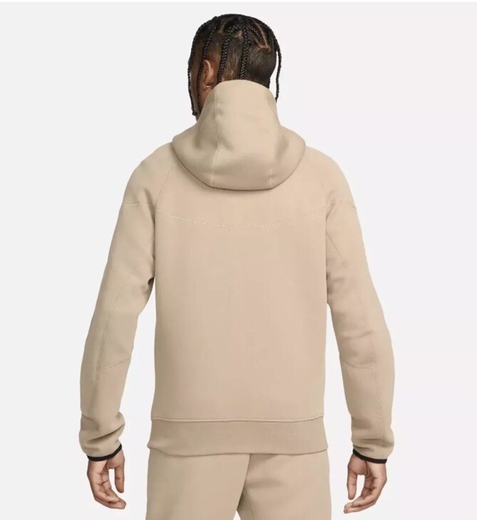 Nike Sportswear Tech Fleece Full-Zip Brown Hoodie Mens Multi Sizes ...