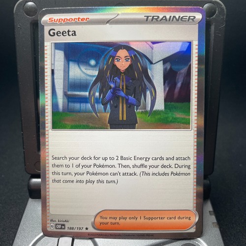 Geeta - 188/197 - Pokémon Obsidian Flames 2023 - Holo Rare Card NM | eBay
