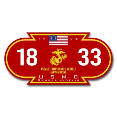 USMC 1833 MOS Decal - USMC Veteran Decal - Marine Corps - Devil Dog 3 ...