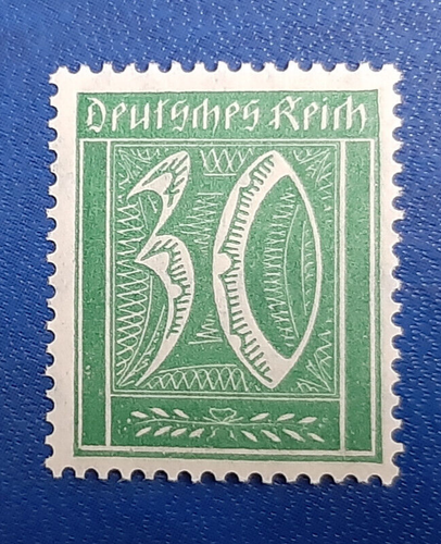 Germany Stamp Deutsches Reich 30 Pfennig 1921 Mi. Nr. 162 WZ 1 (22353 ...