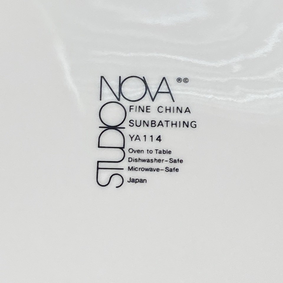 STUDIO NOVA Sunbathing 80's Beach Surfing Palm Tree 12" Plate Platter ...
