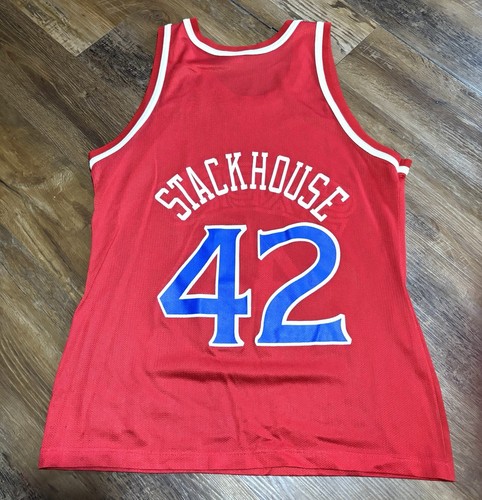 Jerry Stackhouse Jersey Mens 44 Red Philadelphia 76ers Champion NBA ...