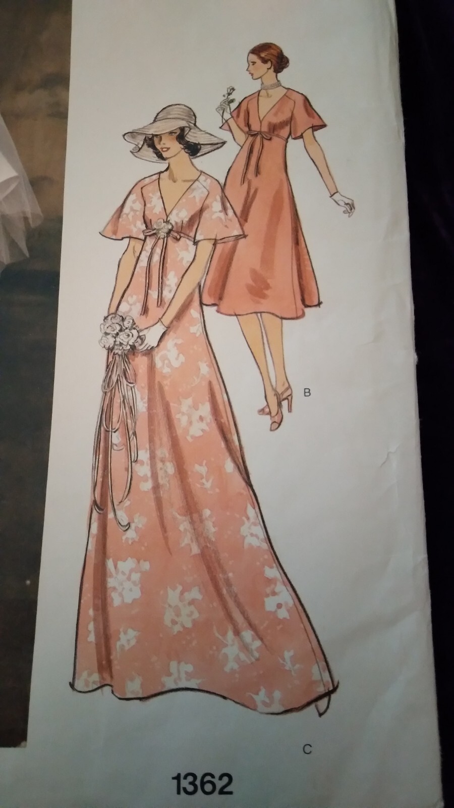 Vintage Vogue Paris Original Givenchy Bridal Dress Pattern 1362 Bust 38 ...