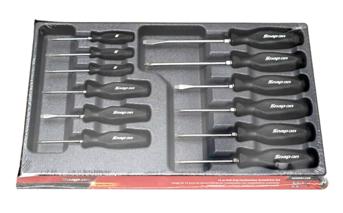 New Snap-on™ SGDXW120B 12pc BLACK Soft Grip Combo Screwdriver Set | eBay UK