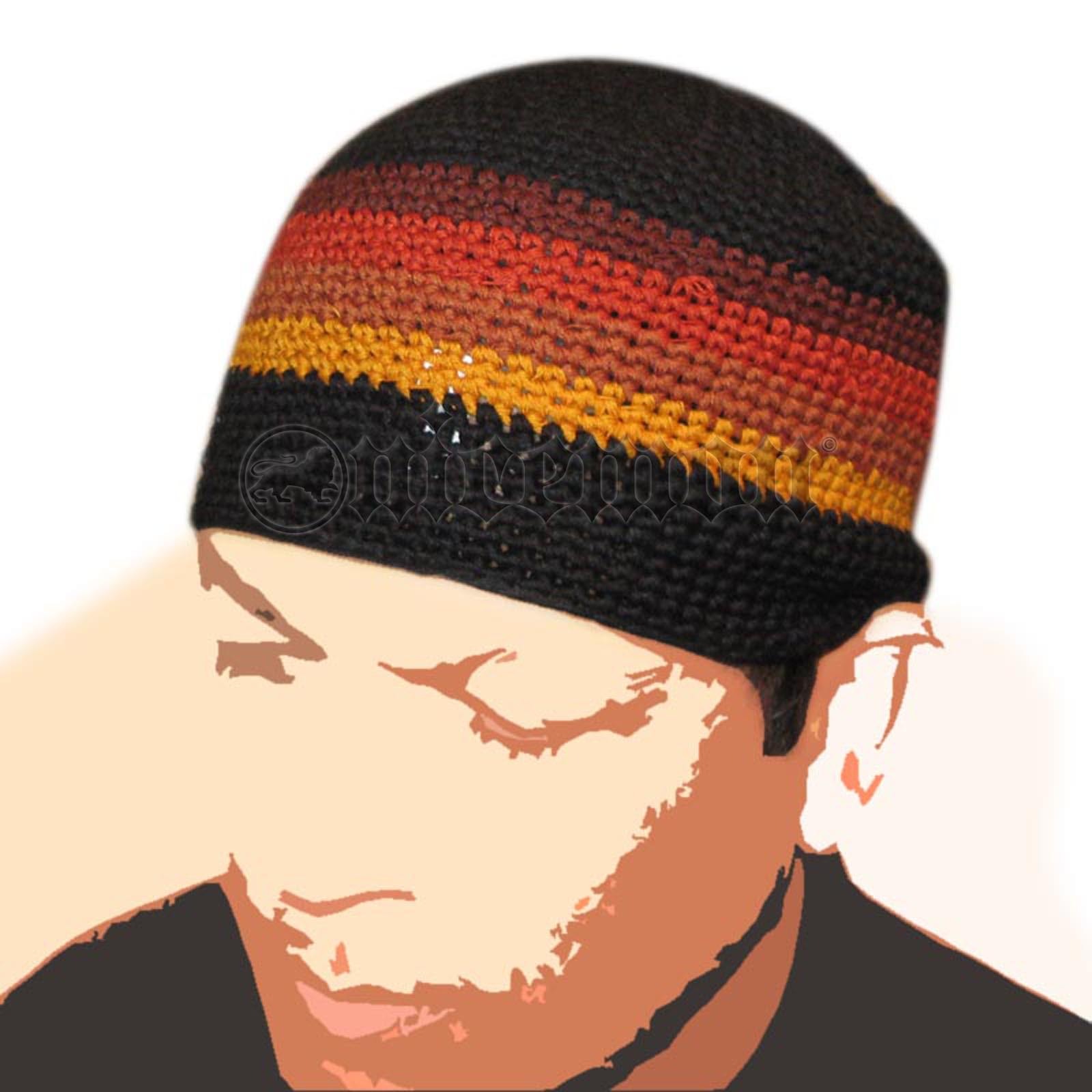 Skullcap Skull Cap Kufi Rasta Surfer Reggae Jamaica Handmade 100% ...