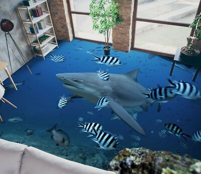 3D Ocean Fish 14628NA Floor WallPaper Murals Wall Print 5D AJ WALLPAPER ...