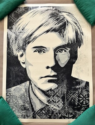 Shepard Fairey - Andy Warhol Collage Obey Silver 18x24 signed LE/300 | eBay