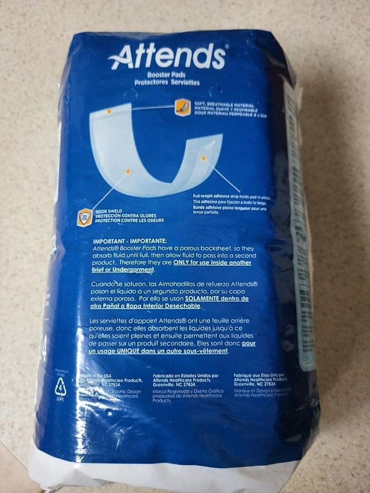 Attends Booster Pads 24 Individually Wrapped Pads Brand New | eBay