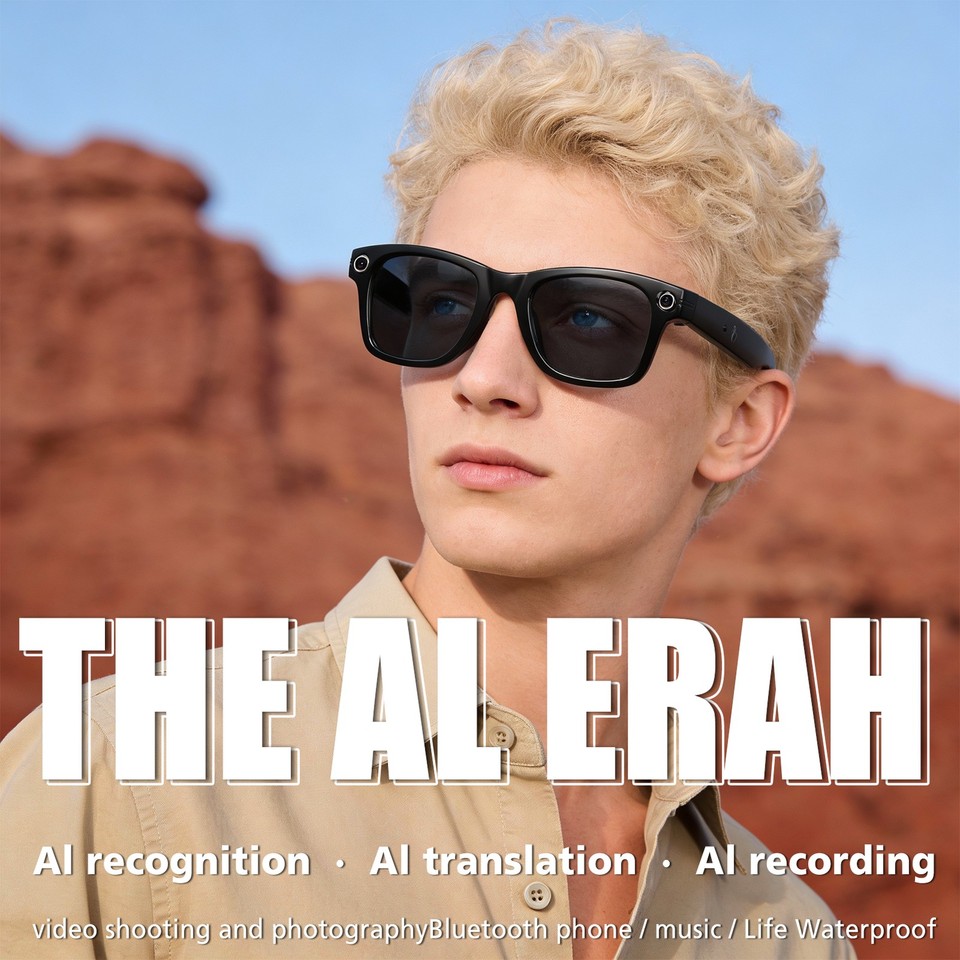 Video Recording Eyewear/Sunglasses 8MP AI Camera Smart Glasses Dual ...