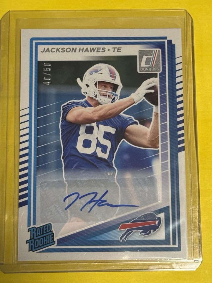 2025 Donruss Jackson Hawes Rated Rookie Auto /50 SSP Buffalo Bills 🔥 | eBay