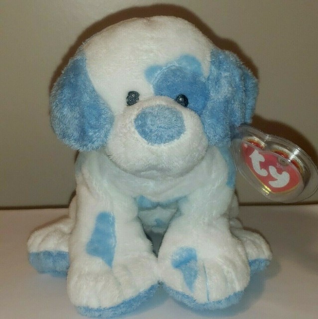 Baby Pups Blue 9in Spotted Puppy Dog 2010 Ty Beanies Pluffies MWMT ...