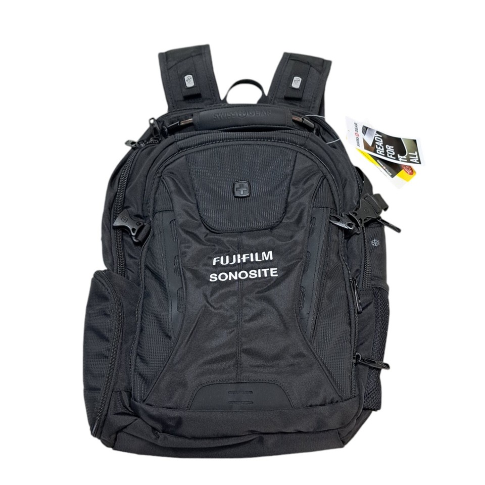 RARE SwissGear FUJIFILM SONOSITE Commander USB ScanSmart Laptop Backpack Black | eBay