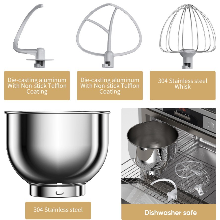 220V 5L 11speed Kitchen Electric Food Stand Mixer Cream Cake Dough ...