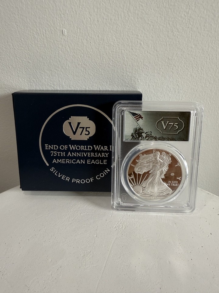 2020-W V75 PRIVY PROOF SILVER EAGLE PCGS PR70DCAM FIRST STRIKE V75 ...