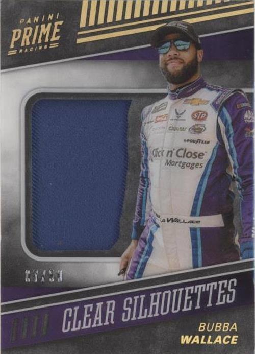 2018 Panini Prime Racing - Clear Silhouettes Bubba Wallace #CS-BW /99 ...