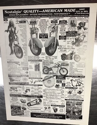 Ad for Nostalgia Cycle Vintage Motorcycle Ad#528 | eBay