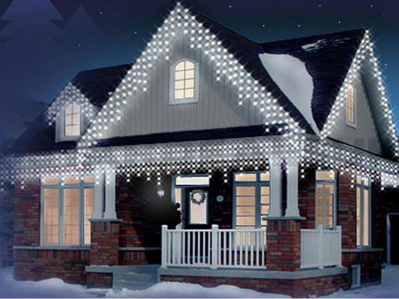Christmas Decoration LED Chaser Lights Icicle Snowing Xmas indoor ...