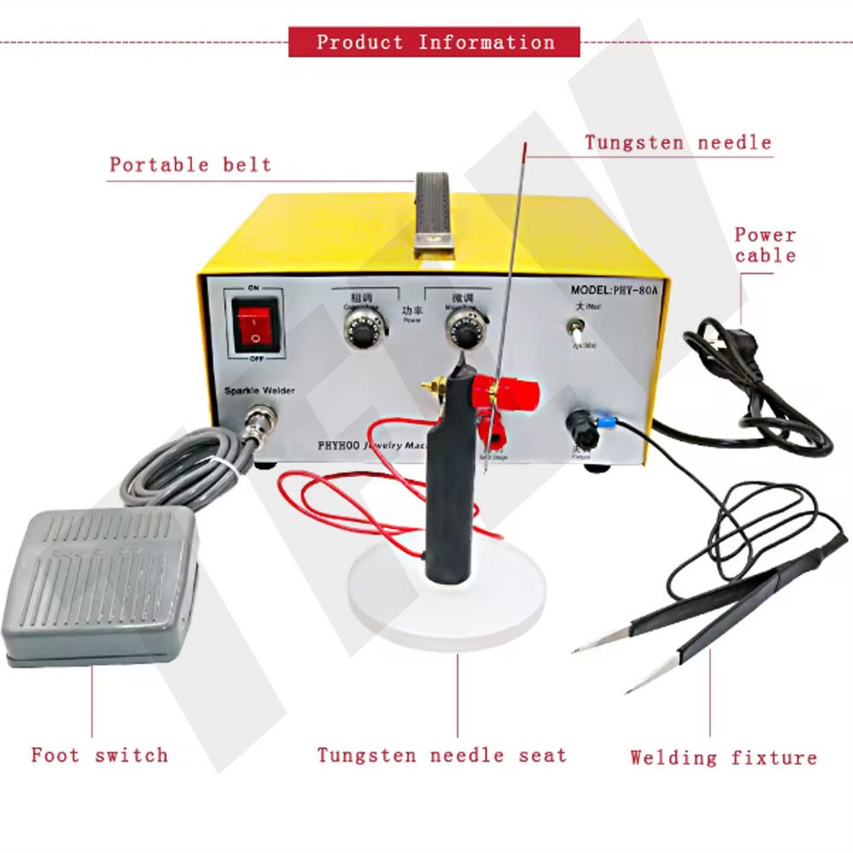 DX80A Jewelry spot welder machine Spot Welder Electronic Sparkle Welder ...
