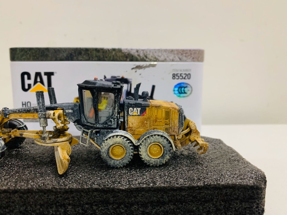 Cat 12M3 Motor Grader Muddy Edition 1/87 HO Scale Metal By Diecast ...