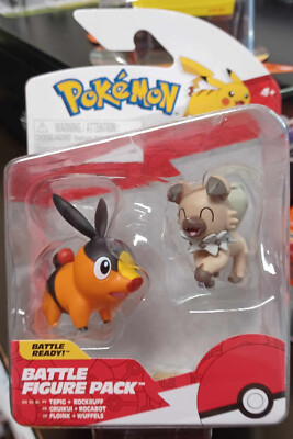 New Hot!! jazwares Pokemon Battle Action Figure TEPIG + ROCKRUFF | eBay