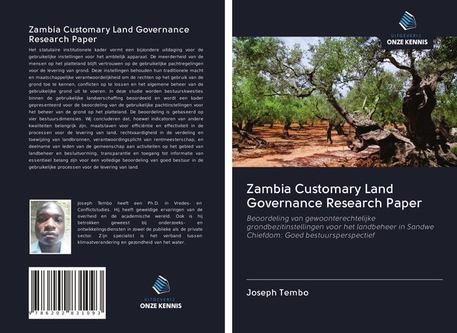 Zambia Customary Land Governance Research Paper von Joseph Tembo (2020 ...