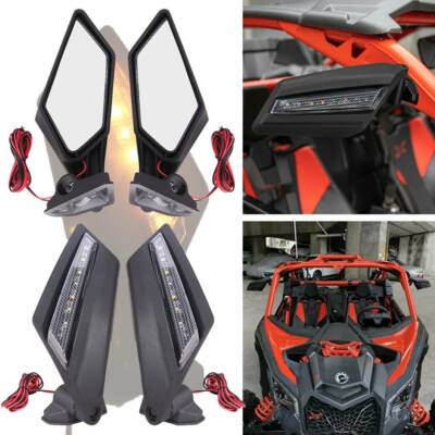 LED Racing Side Mirrors For Can-Am Maverick X3 MAX R Turbo 2017-2023 ...