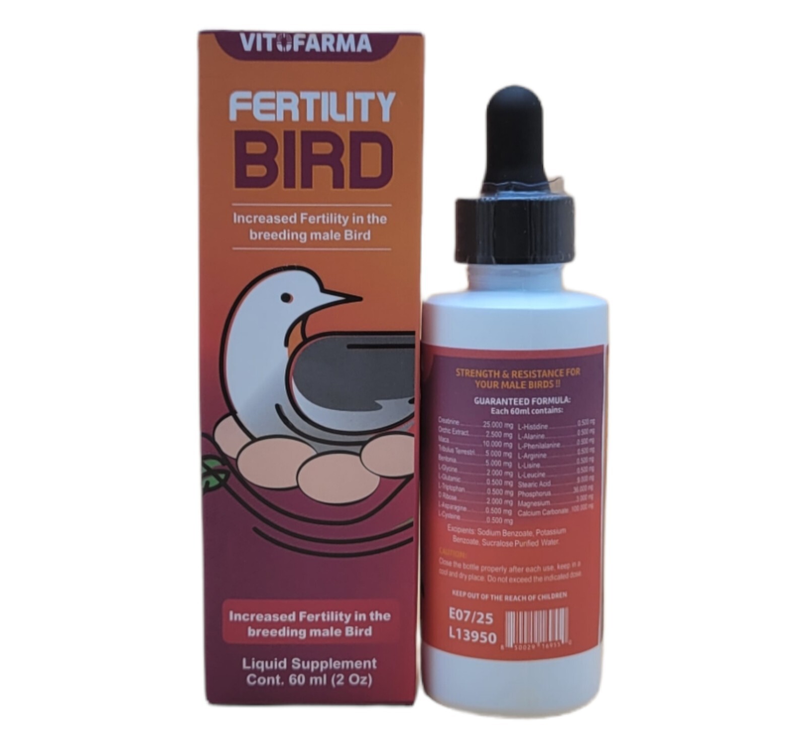 VITOFARMA SUPPLEMENT FERTILITY BIRD 60ML INCREASED BREEDING VITAMIN ...