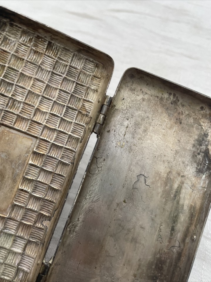 King Gillette Silver Plated Metal Safety Razor Box Pocket Edition Case ...