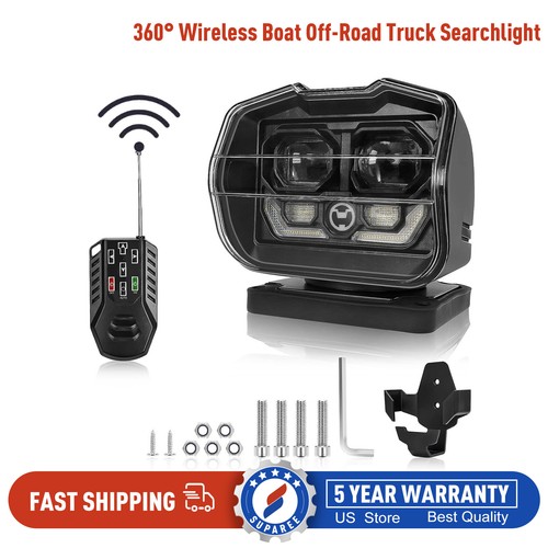 SUPAREE 60W Remote Control 360 Degree LED SearchLight Boat Yacht ...