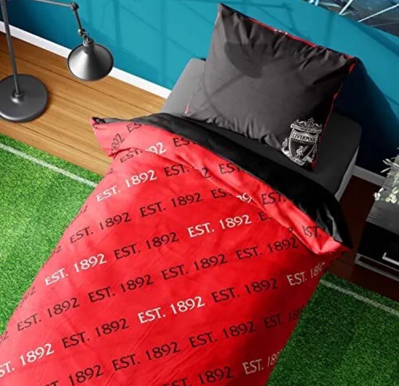 Liverpool F.C. Single Duvet with Pillow Case Set - Black/Red for sale ...