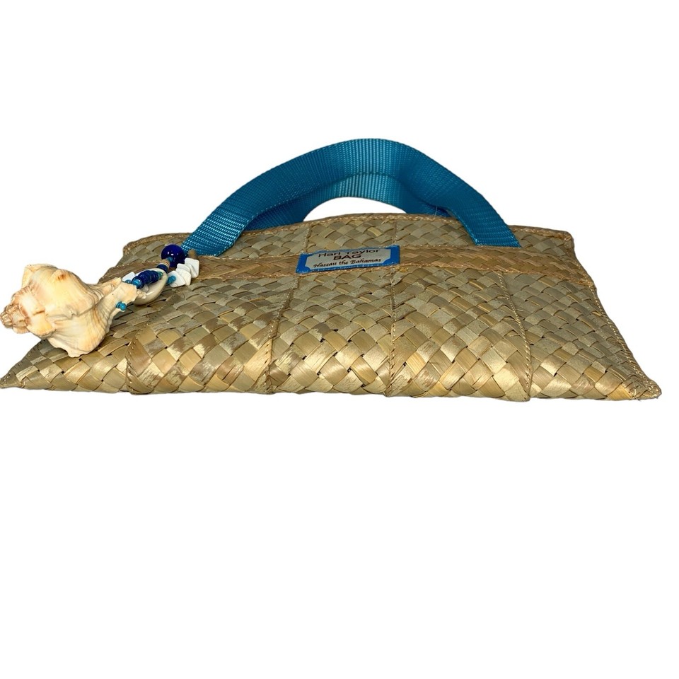 Harl Taylor Nassau Woven Straw Rafia Handbag Bahamas Purse Bag ...