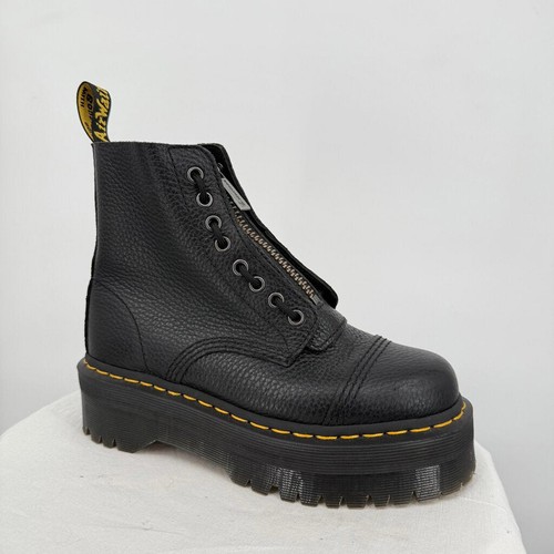 Women's Doc Marten Sinclair Milled Nappa Leather Platform Boots Black ...