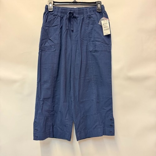 Karen Scott Womens S Intrepid Blue Pull On Drawstring Waist Capri Pants ...