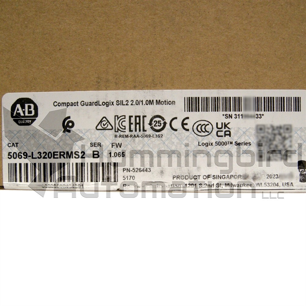 2023 Allen Bradley 5069-L320ERMS2 /B CompactLogix 5000 Controller ...