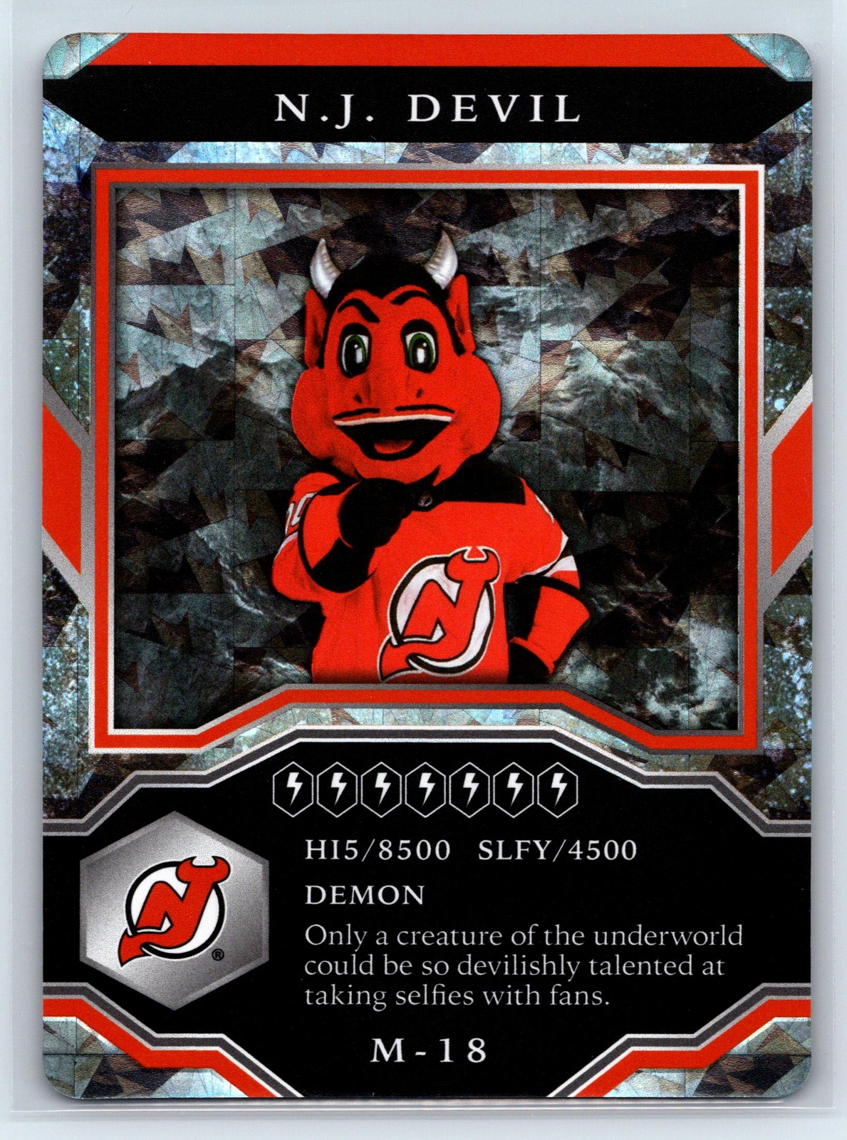 N.J. Devil 2021-22 Upper Deck MVP Mascots Gaming Sparkle New Jersey ...