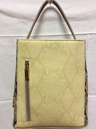 Samoe Style NS Classic Handbag 9201065 Beige/Brown Faux Snakeskin | eBay