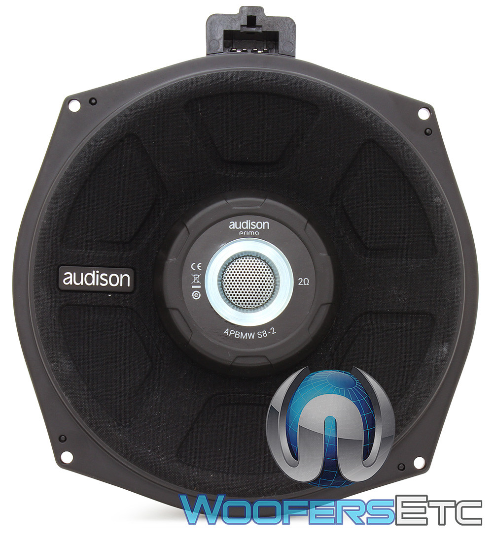 AUDISON APBMW S8-2.2 8" 2-OHM SHALLOW SLIM COMPACT SUBWOOFER BASS ...