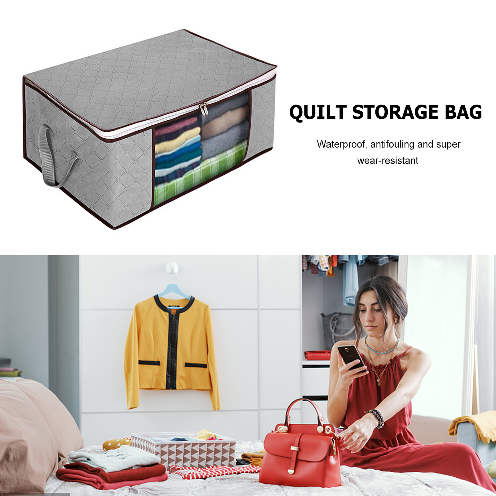 Non-woven Blanket Sorting Bag Waterproof Quilt Clothes Storage Case ...