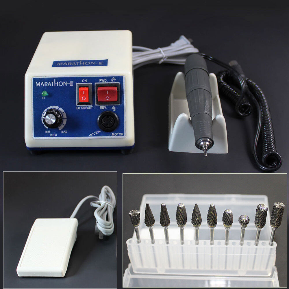 Dental Lab MARATHON 35K RPM Handpiece Electric Micromotor Polisher+10 ...