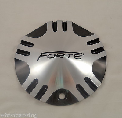 Forte Wheels Black and Silver Custom Wheel Center Caps Set of 1 # C-055 ...