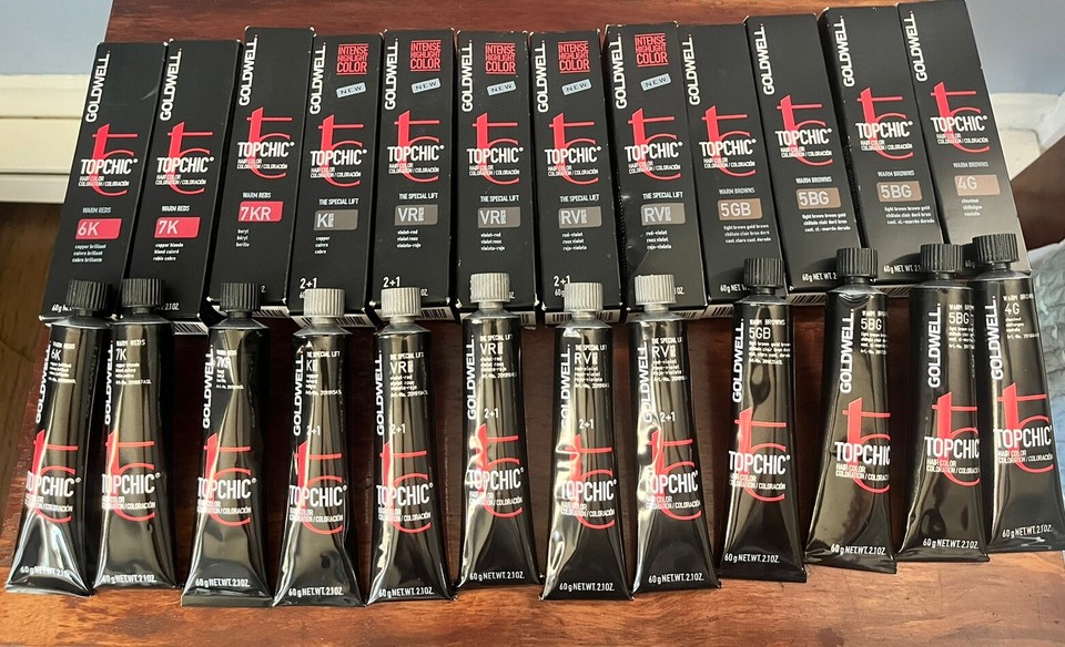 GOLDWELL TOPCHIC Hair Color Tubes Choose Your Color 6K 7KR 7K 5GB 5BG ...
