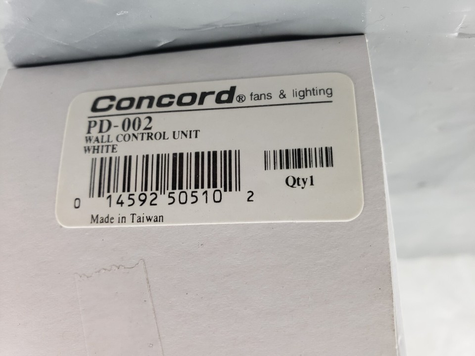 New Concord Fans & Lighting PD-002 Remote Control Wired Wall Plate 3 ...