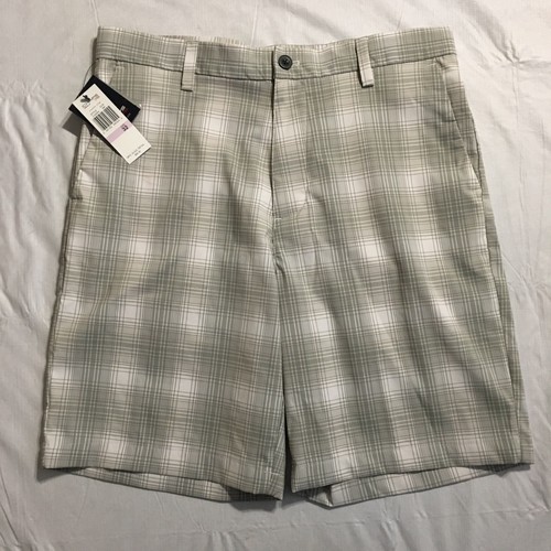 Chaps Golf Shorts Mens Size 32 Plaid Gray Stretch UPF 50 Stay Dry ...
