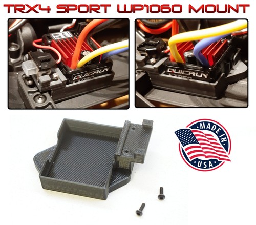 Upgrade ESC Mount for Hobbywing Quicrun 1060 WP Brushed Traxxas TRX4 ...