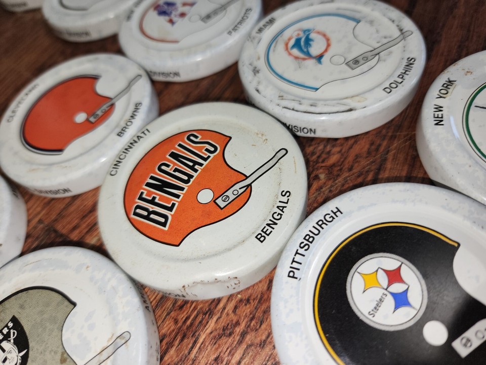 Vintage Gatorade NFL Football Team Glass Bottle Caps Lids 1970s Lot Of ...