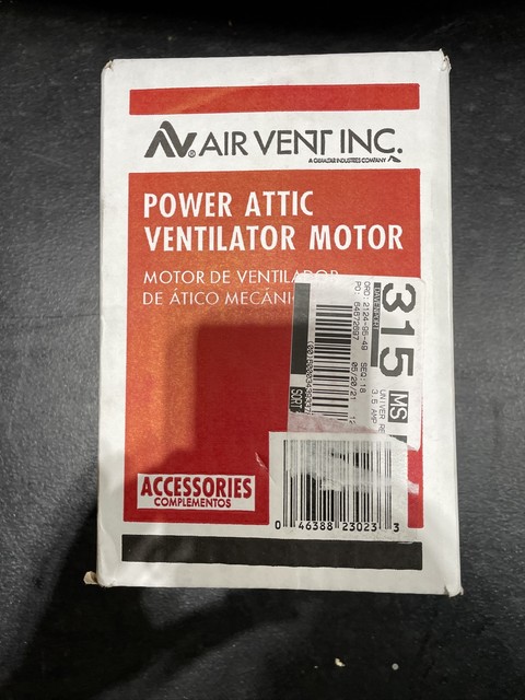 Air Vent 26080 Attic Ventilator 4 Amp Replacement Motor for sale online ...
