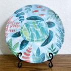 Sea Life Plates Set 4 Melamine 11" Indoor Outdoor Beach Nautical | eBay